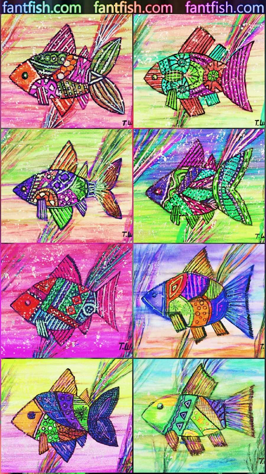 Graphic fish art — Fish art by Tatiana Sharova
