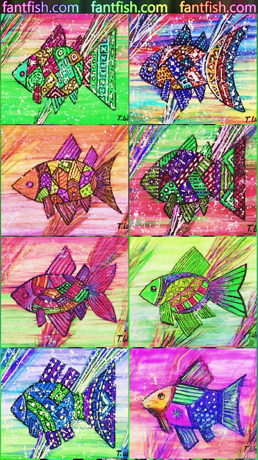 Jaunty fish art — Fish art by Tatiana Sharova