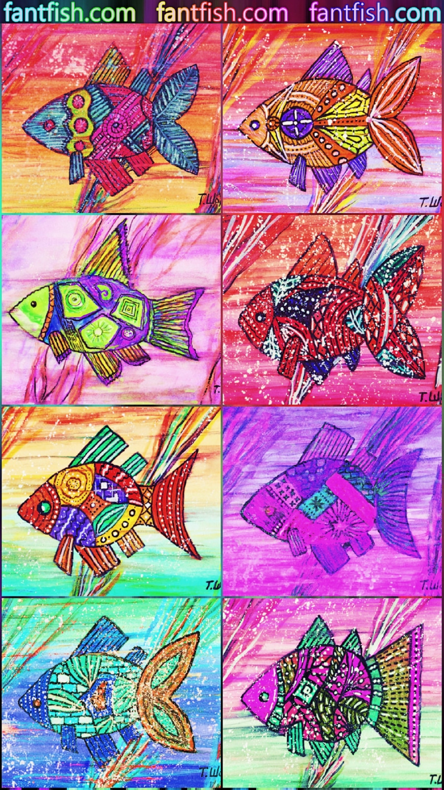 Jolly fish art — Fish art by Tatiana Sharova