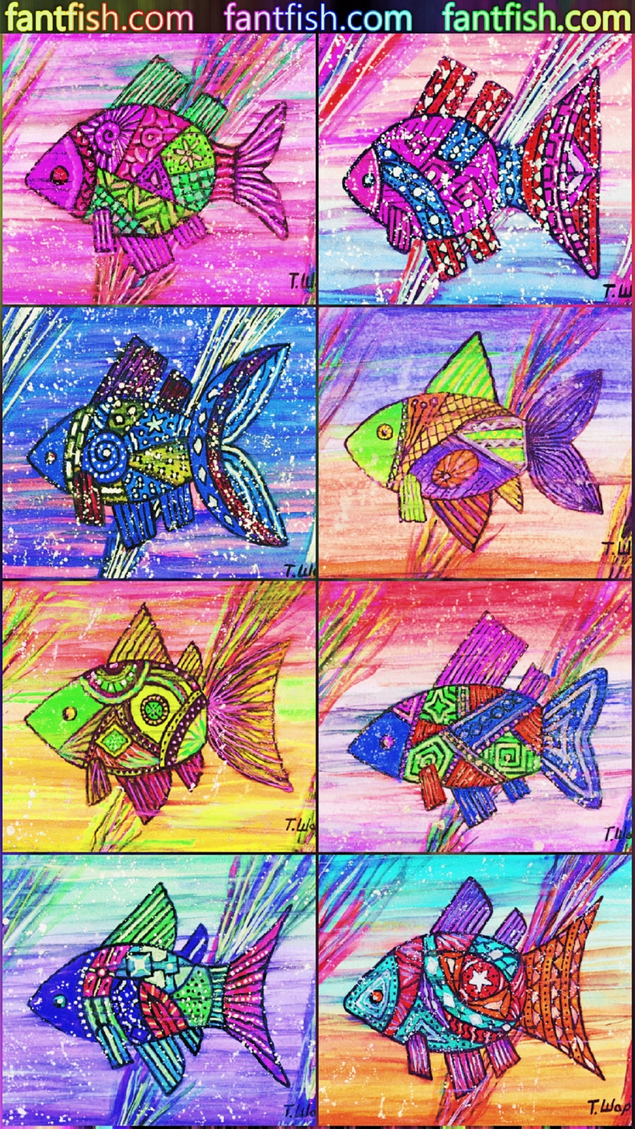 Merry fish art — Fish art by Tatiana Sharova