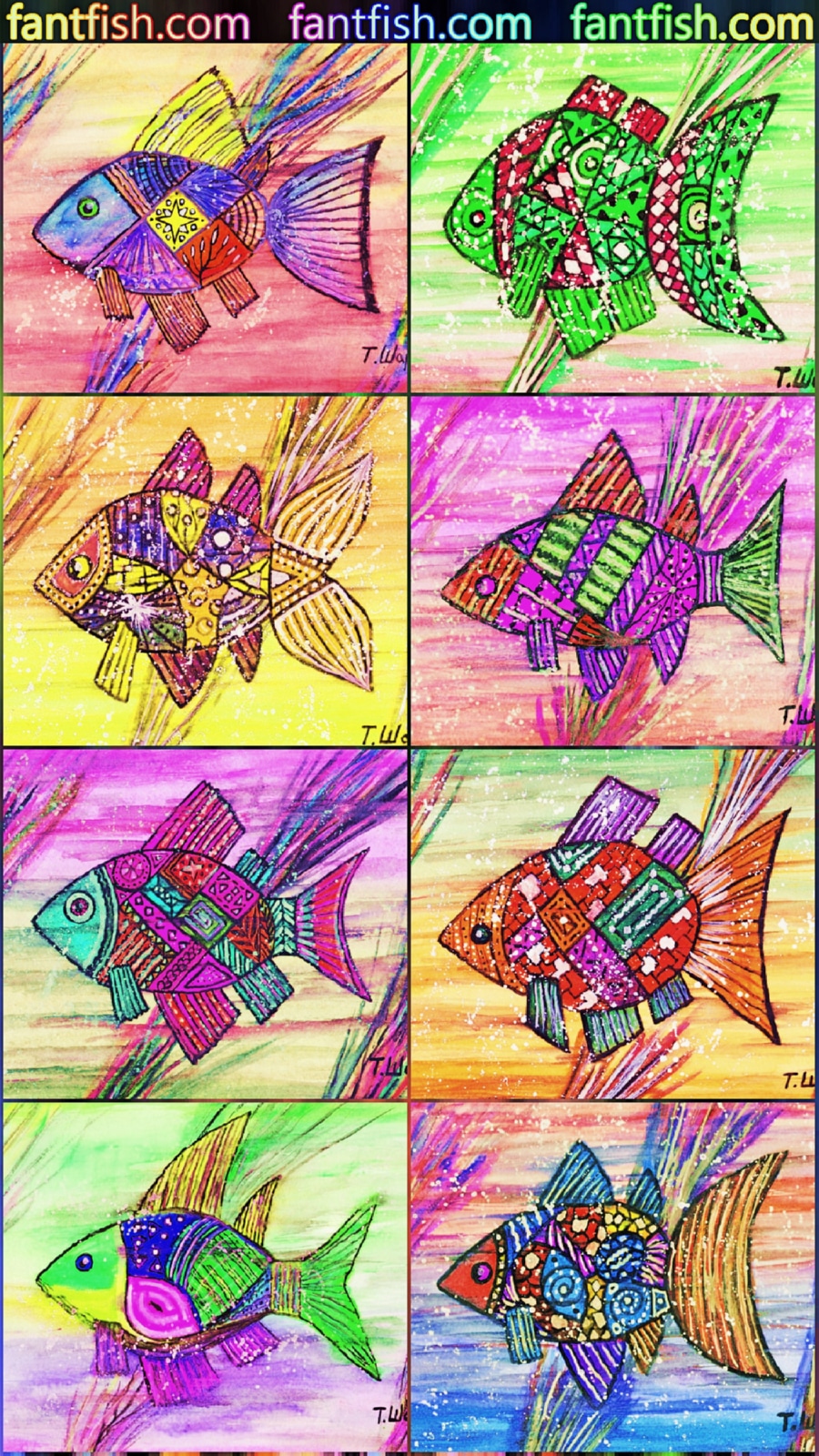 Folklore fish art — Fish art by Tatiana Sharova